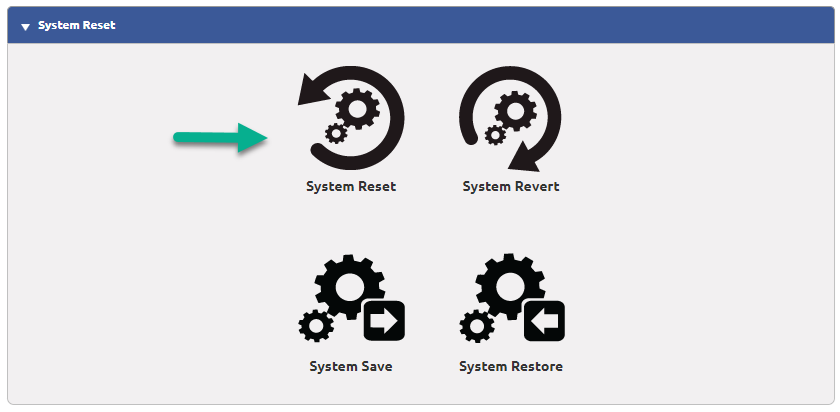 Icon Factory Reset via Display UI or Web GUI