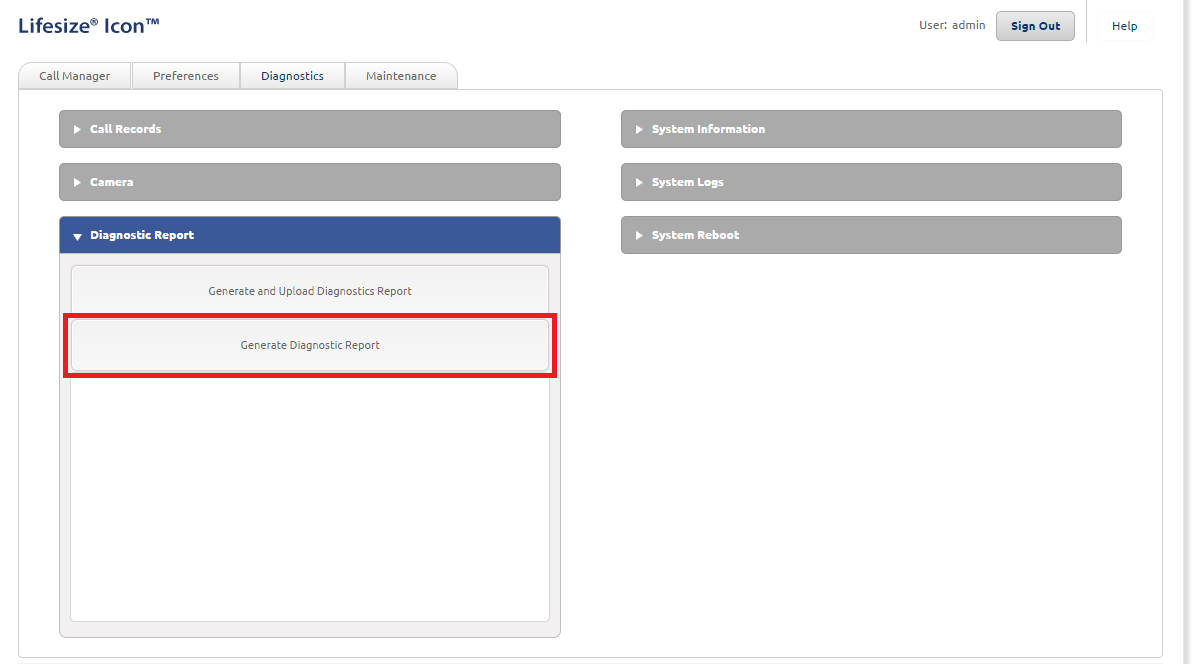 How to Generate a Diagnostic Log from an Icon 600/800 series endpoint.